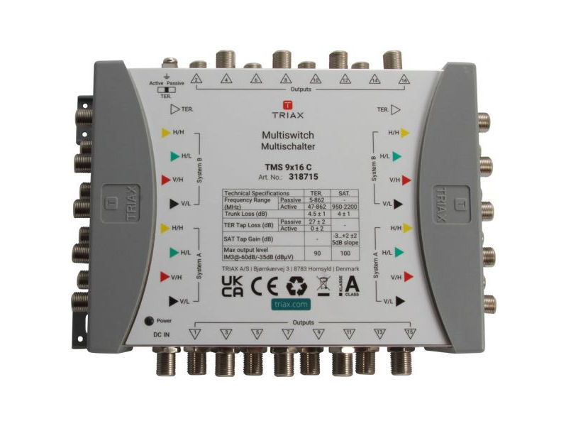 TRIAX TMS 9 x 16 C CASCADE Multiswitch from Alltrade