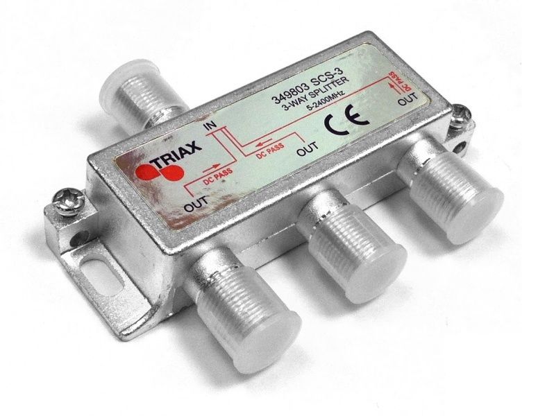 TRIAX SCS-3 3 Way F Splitter (5-2400MHz) from Alltrade