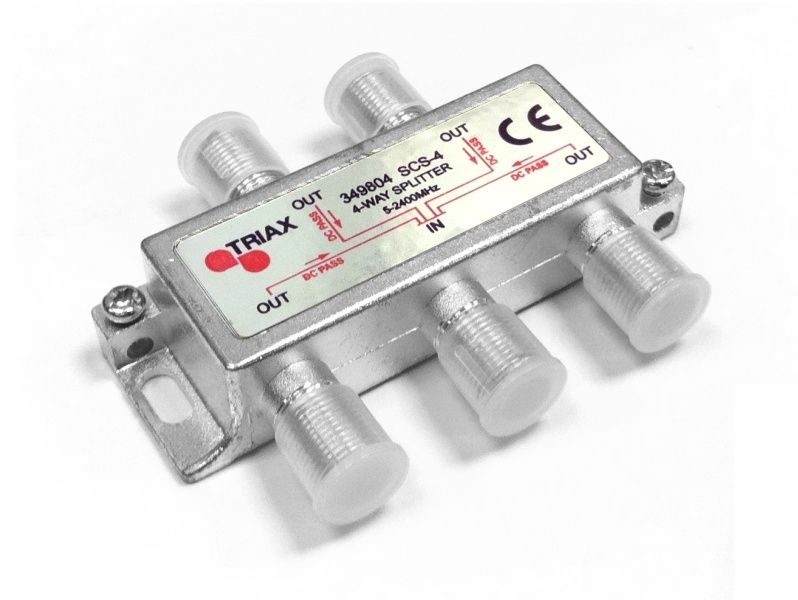 TRIAX SCS-4 4 Way F Splitter (5-2400MHz) from Alltrade