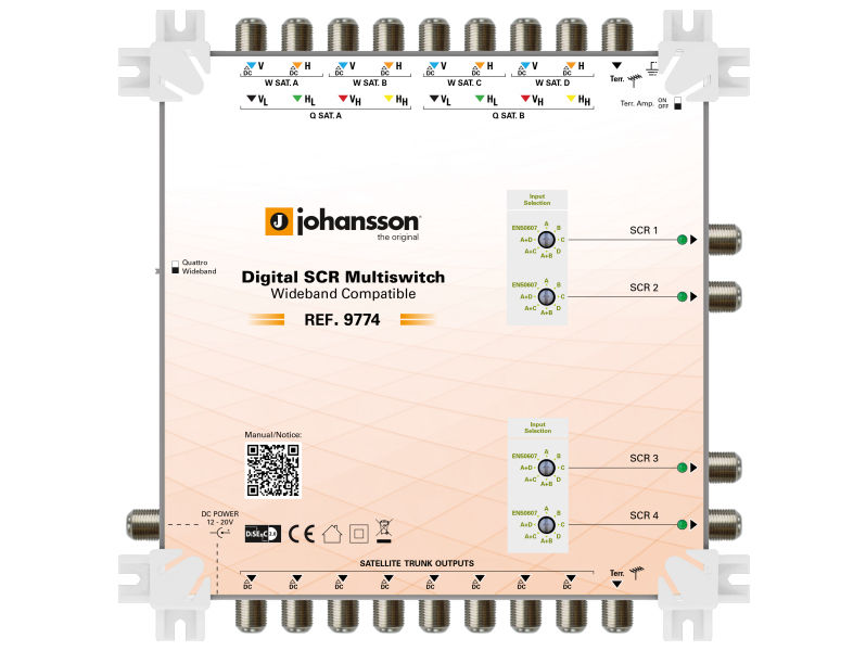 JOHANSSON 4 Way Sky Q™ Multiswitch from Alltrade