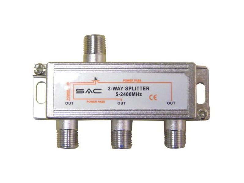 SAC 3 Way Indoor F Splitter (5-2400MHz) from Alltrade