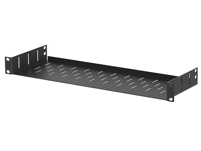 PENN-ELCOM 1U Clamping Rack Shelf Black from Alltrade
