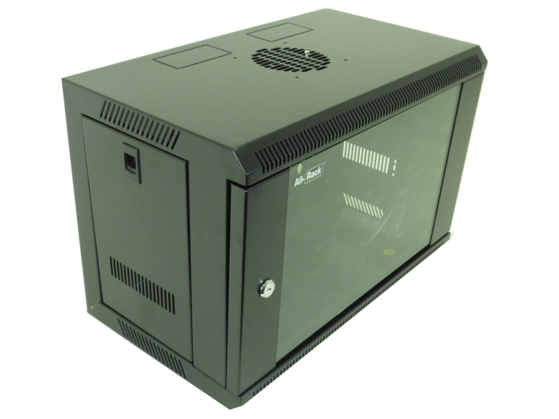 ALL-RACK Wall Cabinet 6U Black SHALLOW from Alltrade