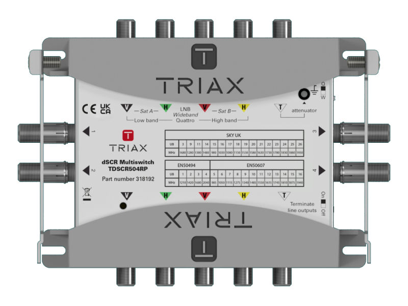TRIAX TdSCR 4 Way Multiswitch RP from Alltrade