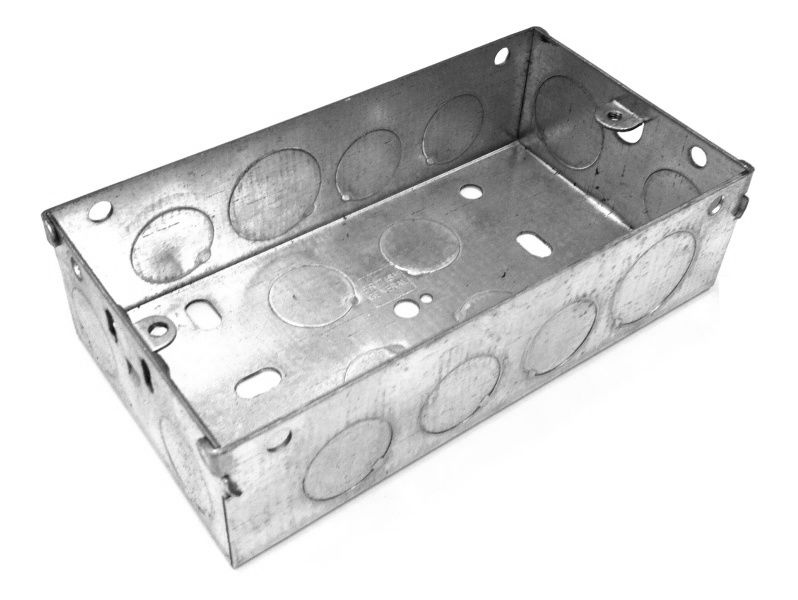35mm Deep 2 Gang Steel Knock Out Box from Alltrade