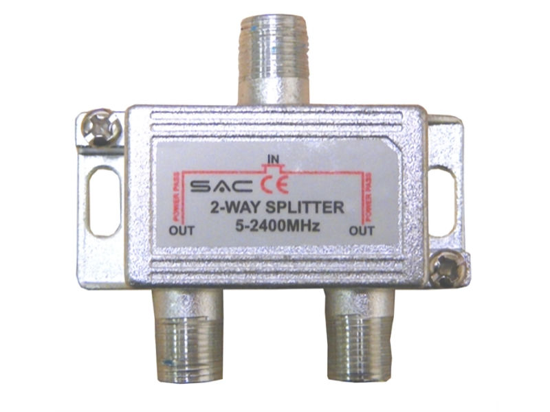 SAC 2 Way Indoor F Splitter (5-2400MHz) from Alltrade