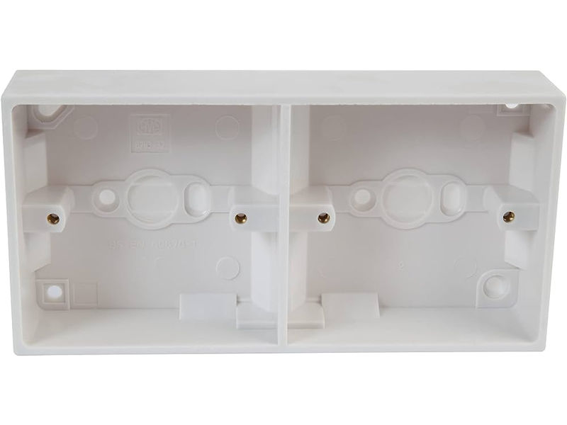 35mm DUAL 1+1 2 Gang Pattress Back Box from Alltrade