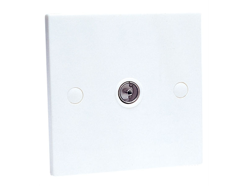 SAC Single Flush Outlet Plate Coax from Alltrade