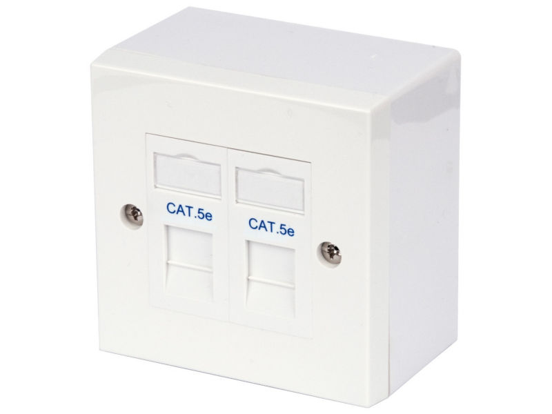 PHILEX Double CAT RJ45 Wall Outlet KIT from Alltrade