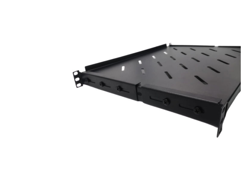 ALL-RACK Rack 1U Shelf Black ADJUSTABLE from Alltrade