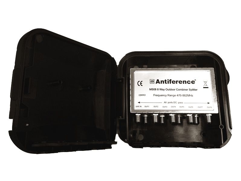 ANTIFERENCE 8 Way Masthead F Splitter from Alltrade