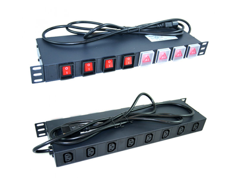ALL-RACK 8 Way C13 Horizontal PDU Switched from Alltrade