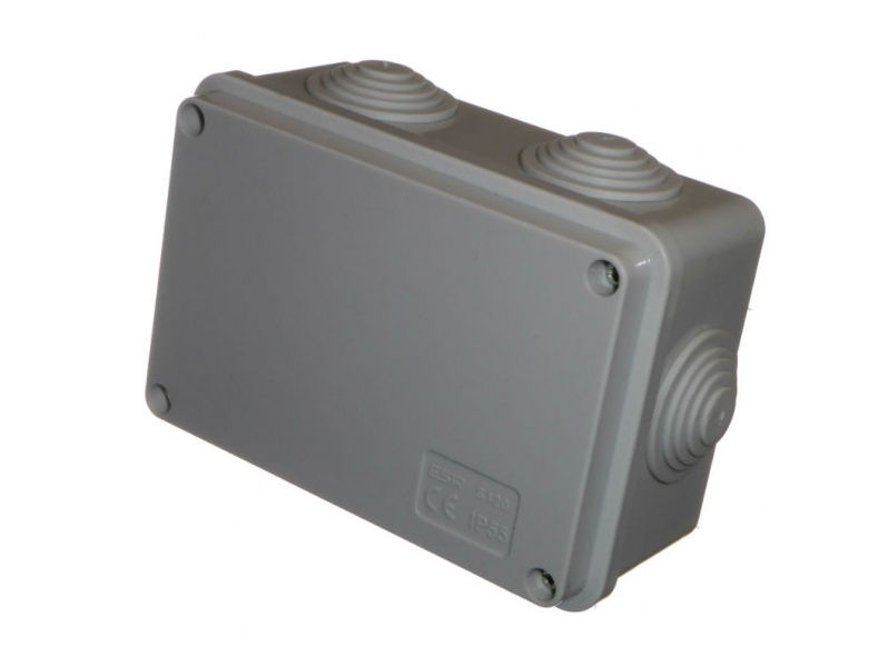 IP56 GREY Junction Box c/w Grommets SMALL from Alltrade