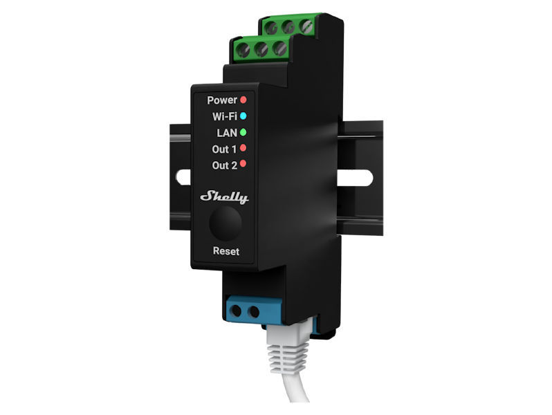 SHELLY 2CH DIN Rail Relay Switch c/w Power from Alltrade