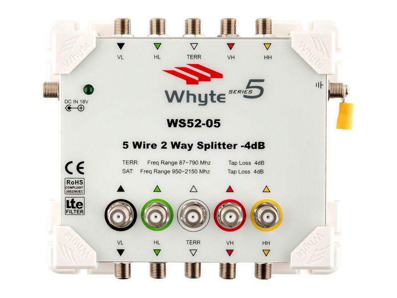 Satellite TV Splitters & Switches - Whyte Series5 4dB WS52-05 - 5 Wire ...